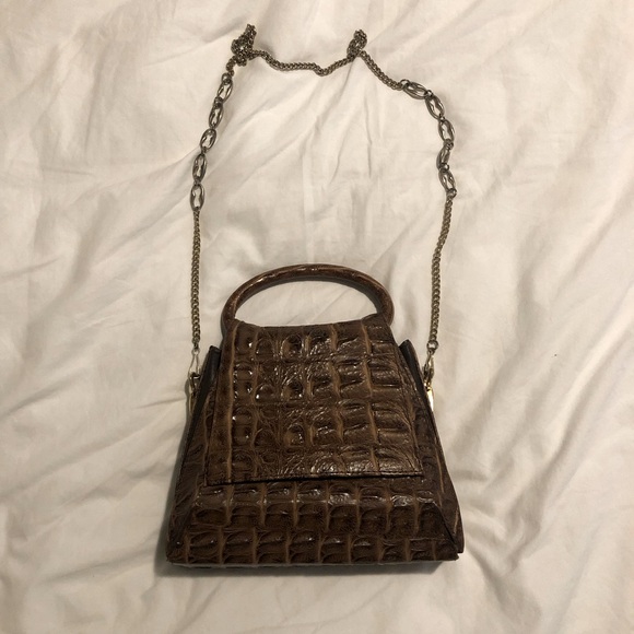 Vintage | Bags | Vintage Leather Croc Embossed Mini Crossbody Bag Guc ...